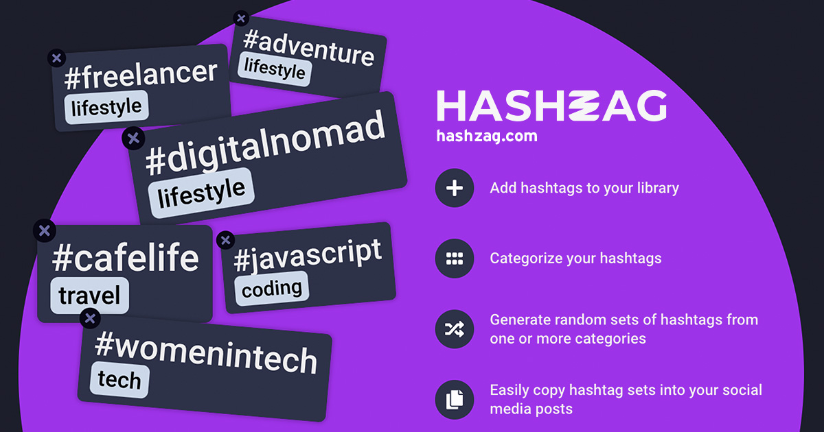 Hashzag - Organize Your Hashtags